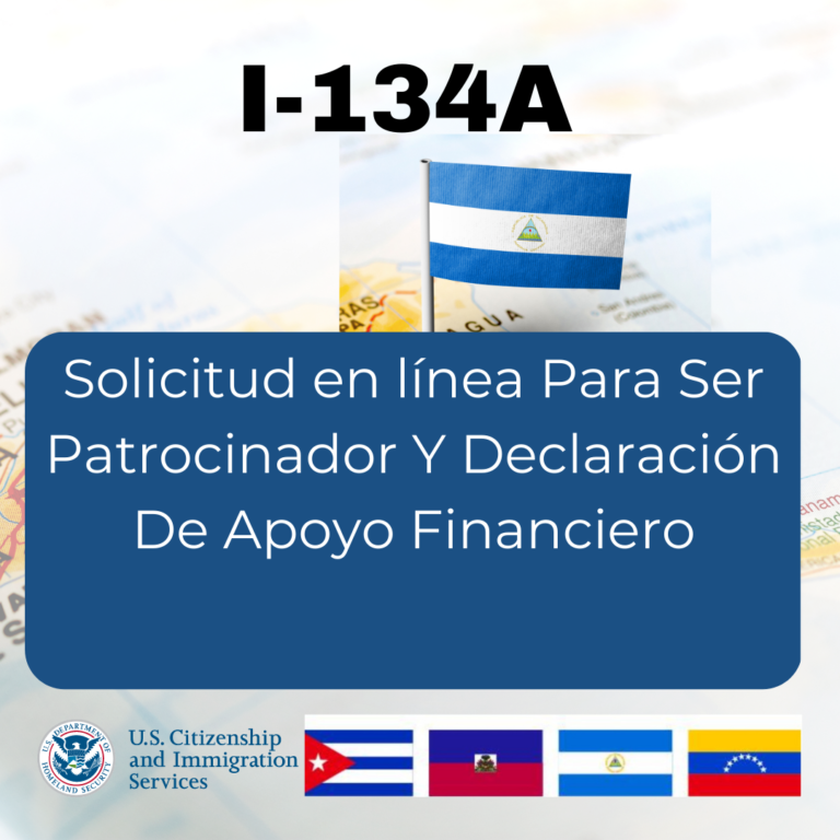 I-134A – Request to be a Supporter (efiling info only) – Olvera ...